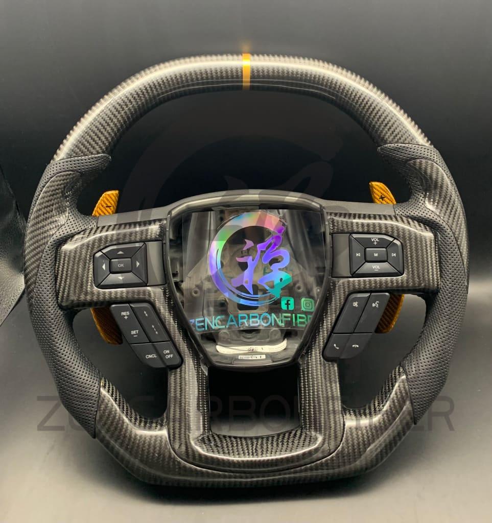 2017-2020 Ford F150 Raptor Carbon Fiber Steering Wheel – Destroyed Kustoms
